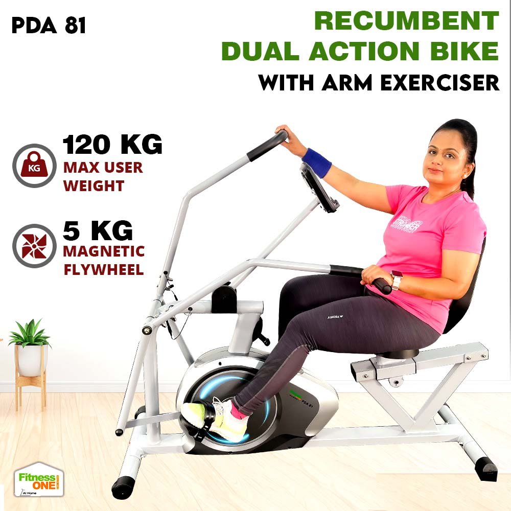 Dual Action Recumbent Bike – FitnessOne Treadmill Store in Chennai ...